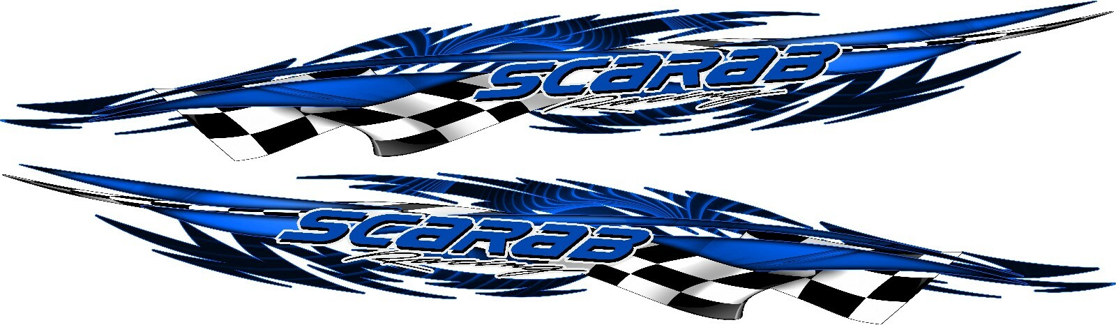 60" SET Scarab Vinyl Boat trailer Auto Wrap Graphics Decals Stickers | eBay
