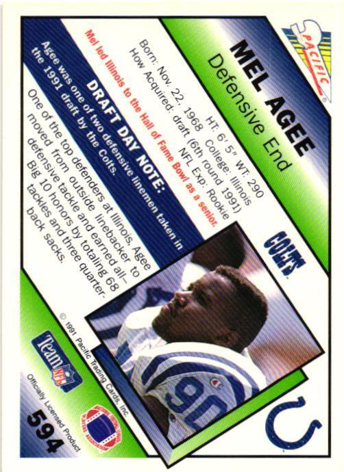 1991 Pacific #594 Mel Agee | eBay