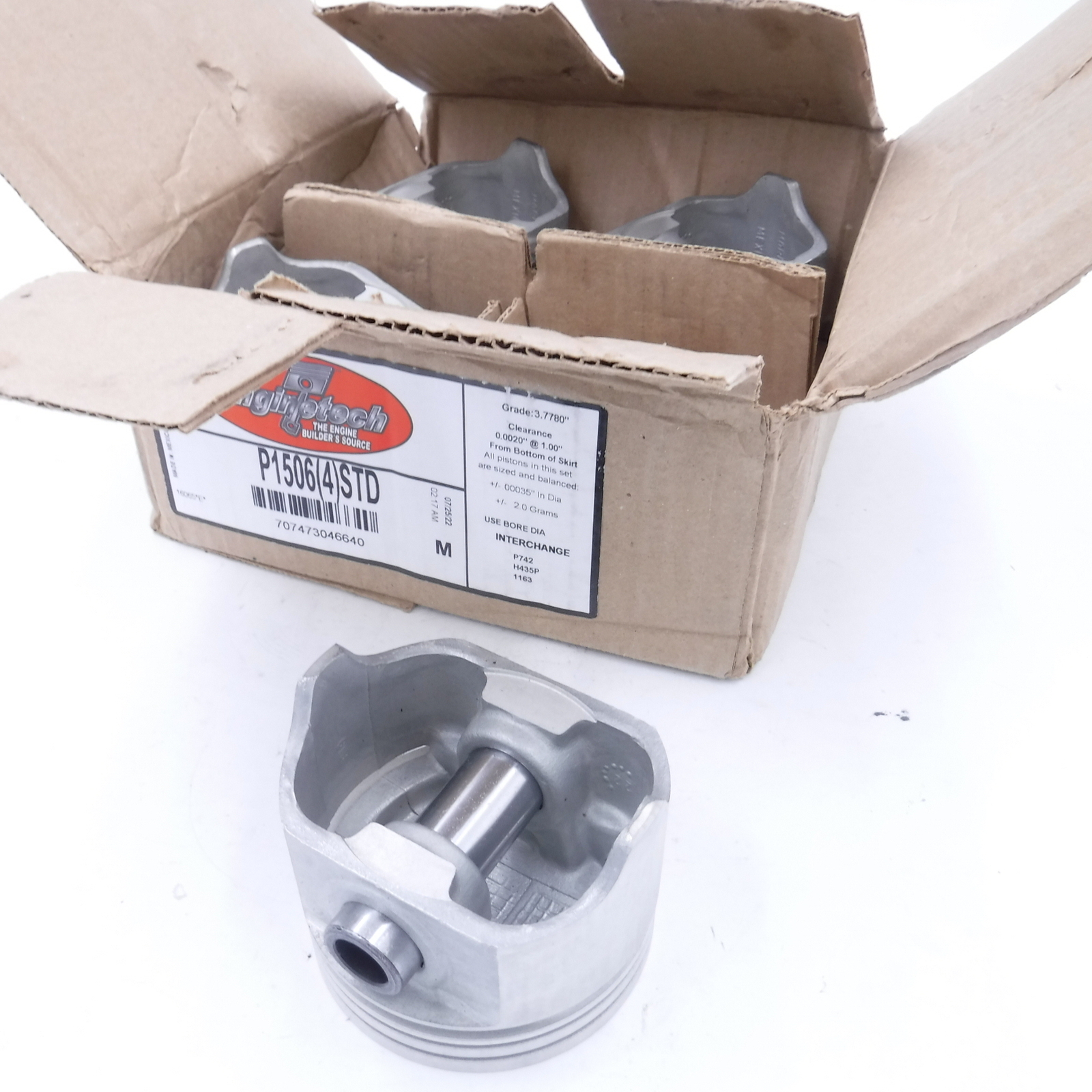 Enginetech P1506(4)STD Engine Piston Set 4pcs fits 1983-1990 Ford ...