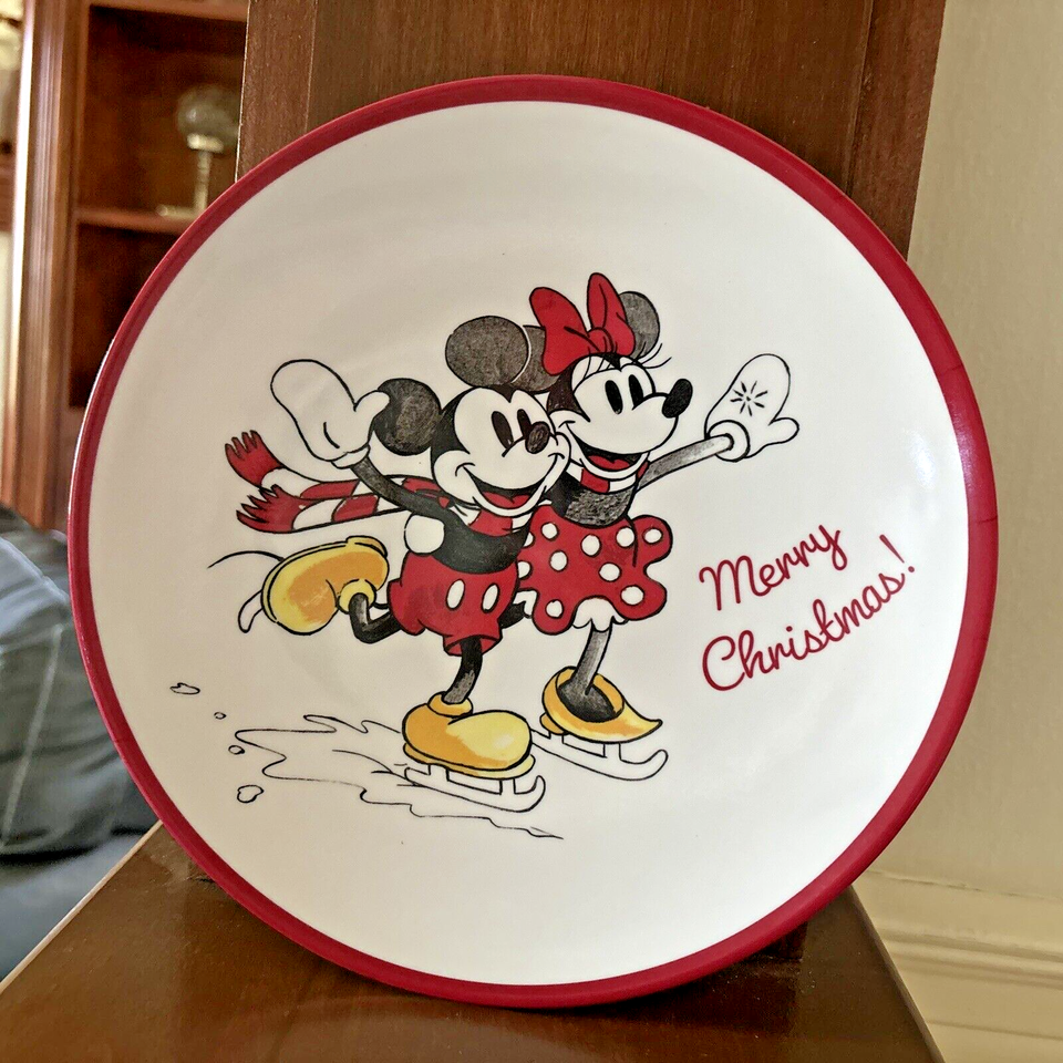 Disney Pottery Barn Plate Mickey Mouse holiday party school gift ...
