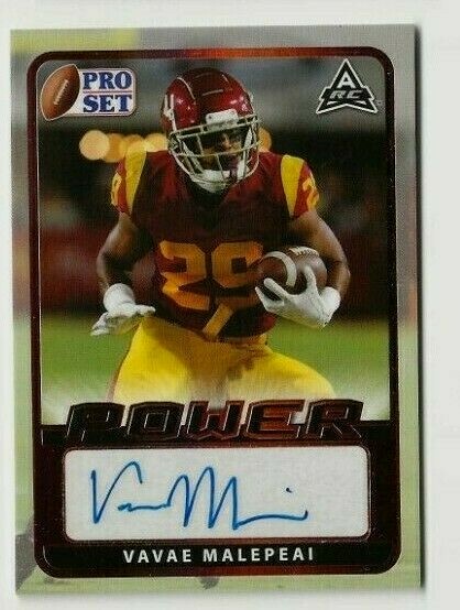 2021 VAVAE MALEPEAI LEAF PRO SET POWER BOLD AUTO BRONZE ROOKIE SP MINT ...