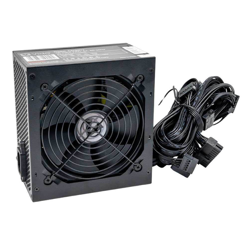 Vida Lite 750W ATX PSU, Fluid Dynamic Ultra-Quiet Fan, PCIe, Flat Black ...