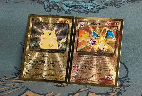 2021 Pokemon Celebrations 25th UPC Charizard/Pikachu Gold Metal Cards ...