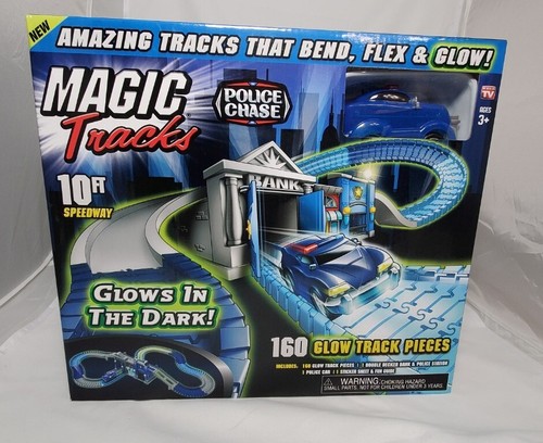 Magic Tracks Police Chase Glow In The Dark Police Car Play Set As Seen ...