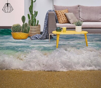 3D Beach Waves FZ6987 Floor WallPaper Murals Epoxy Floor Print Decal UK ...