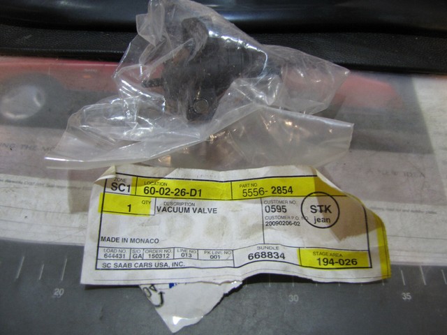 Saab 55562854 Genuine OEM Factory Original Vacuum Valve for sale online ...
