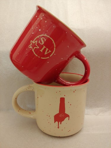 Set of 2 Makers Mark Mugs Coffee Whiskey SIV Red Tan | eBay