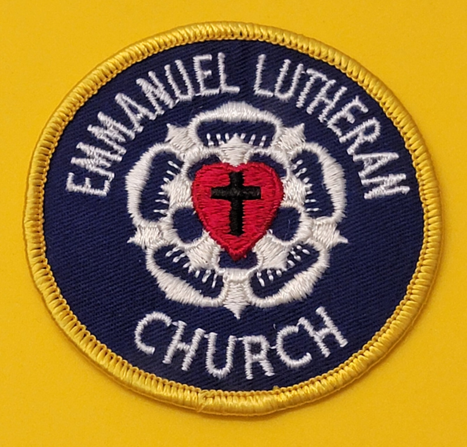 Emmanuel Lutheran Protestant Christian Seal Rose Church Vestment Patch ...