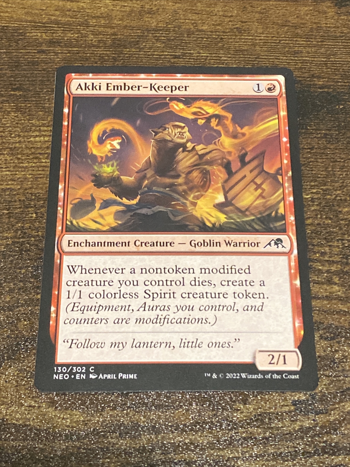 Akki Ember-Keeper Kamigawa: Neon Dynasty 130/302 MTG Magic The ...