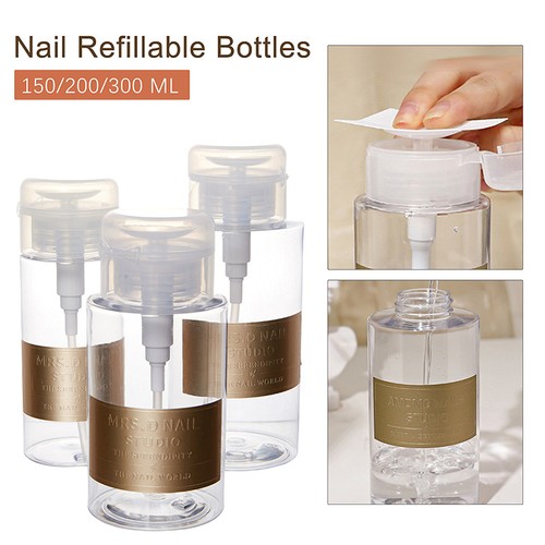 150/200/300ml Nail Art Pump Dispenser Empty Bottle Remover Makeup Bot-ln | eBay Australia