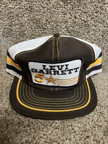 Vintage Levi Garrett Five Star Three Stripe Patch Trucker Hat Snapback ...