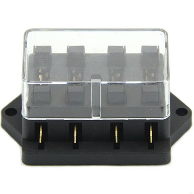 1-10PCS 4 Way Black Blade Fuses Holder Fuses Box For Car Vehicle Auto ...