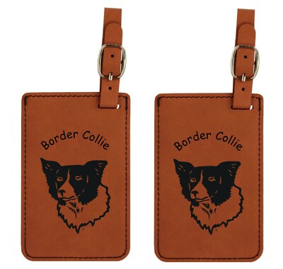 L1844 Border Collie Head Luggage Tags 2Pk FREE SHIPPING 20 Breeds ...