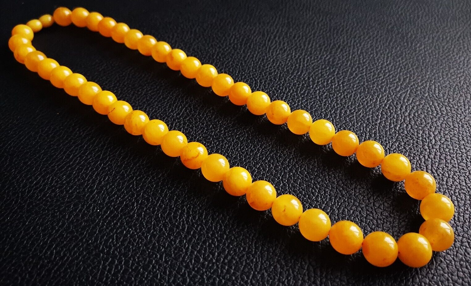 Baltic Genuine Amber Ambre Bernstein Stone 11 mm Beads Necklace | eBay