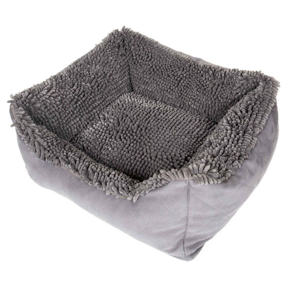 DGS Pet Products Dirty Dog Lounger Bed Extra Large Cool Grey 37" x 31 ...