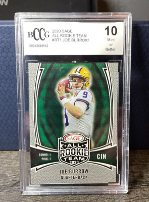Joe Burrow Rookie Card 2020 SAGE All Rookie Team #RT1 BCCG 10 | eBay