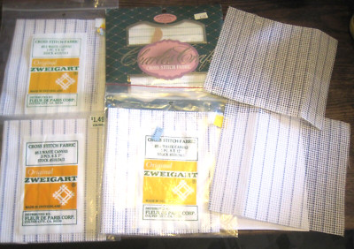 Charles Craft/ZWEIGART Cross Stitch Fabric Waste Canvas LOT OF 6 PCS | eBay