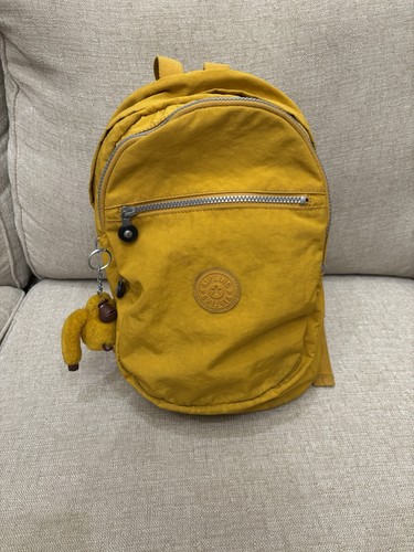 Kipling Mustard Yellow Mini Backpack | eBay