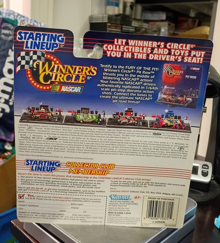 1999 Series 1 Winner's Circle Starting Lineup JEFF GORDON Action Figure ...