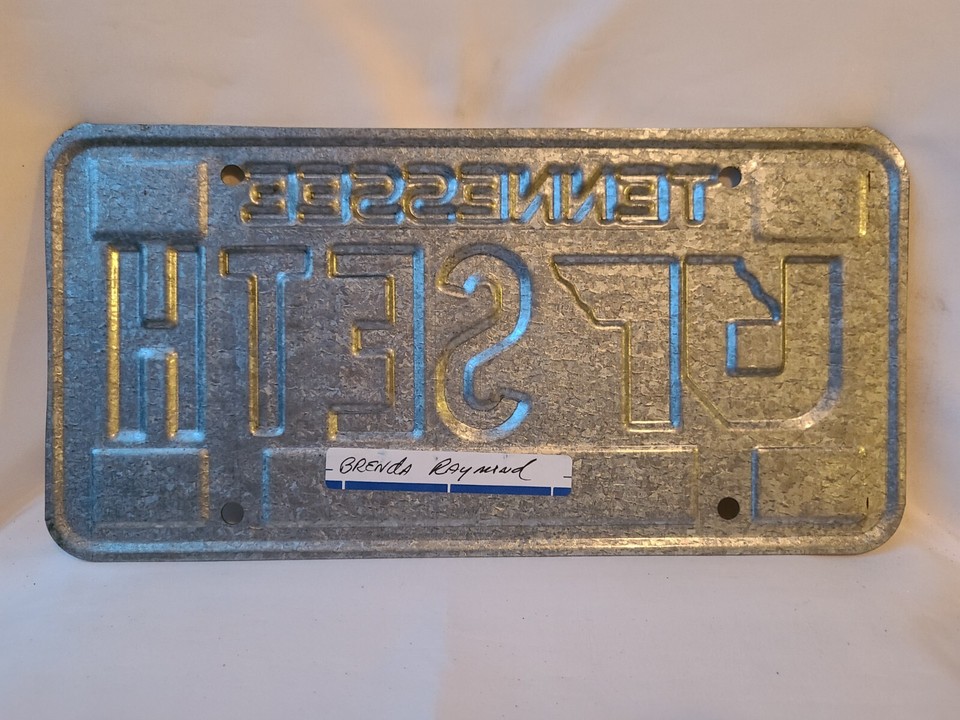 1990 Tennessee University of Tennessee Vanity SETH License Plate 12223 ...