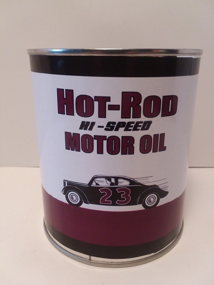 Vintage HOT ROD Motor Oil Can 1 qt. -( Re-pop Collectible ) | eBay