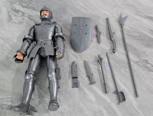 B-982 VINTAGE 60'S MARX JOHNNY WEST SIR STUART SILVER KNIGHT FIGURE | eBay