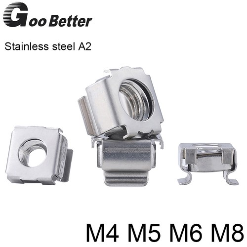 M4 M5 M6 M8 Cage Nut Square Hole Server Rack Mount Cabinet PC Fixing ...