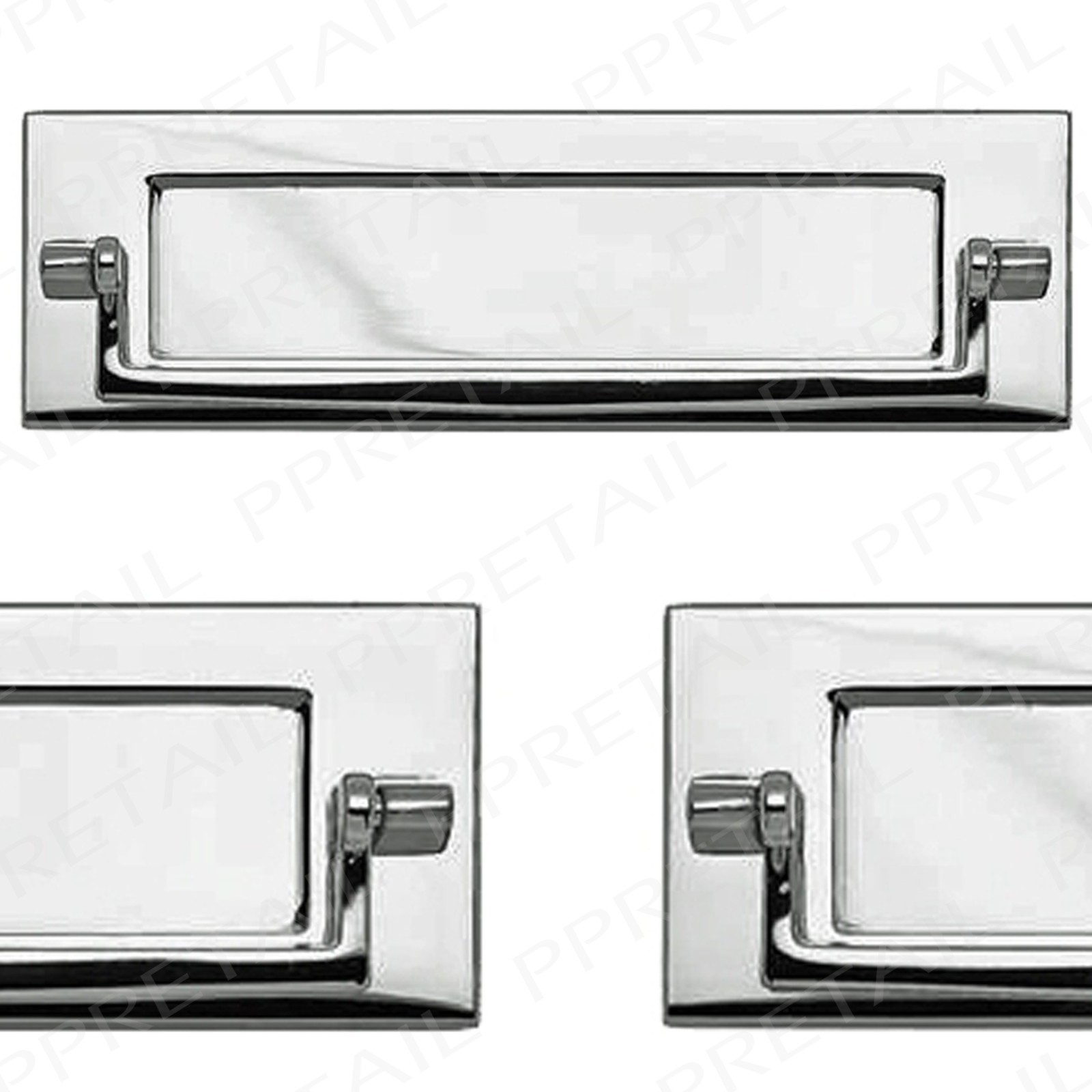 Polished Chrome Letter Box+Postal Knocker ~HIGH QUALITY~ Door ...