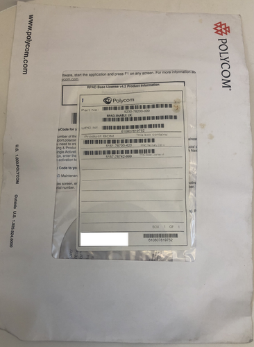 Polycom RPAD Appliance Edition BaseSW Lic DVD 5230-78200-000 NEW | eBay