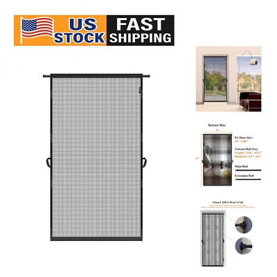 Retractable Hanging Screen Door for 36" x 80" Entries - Easy Install ...