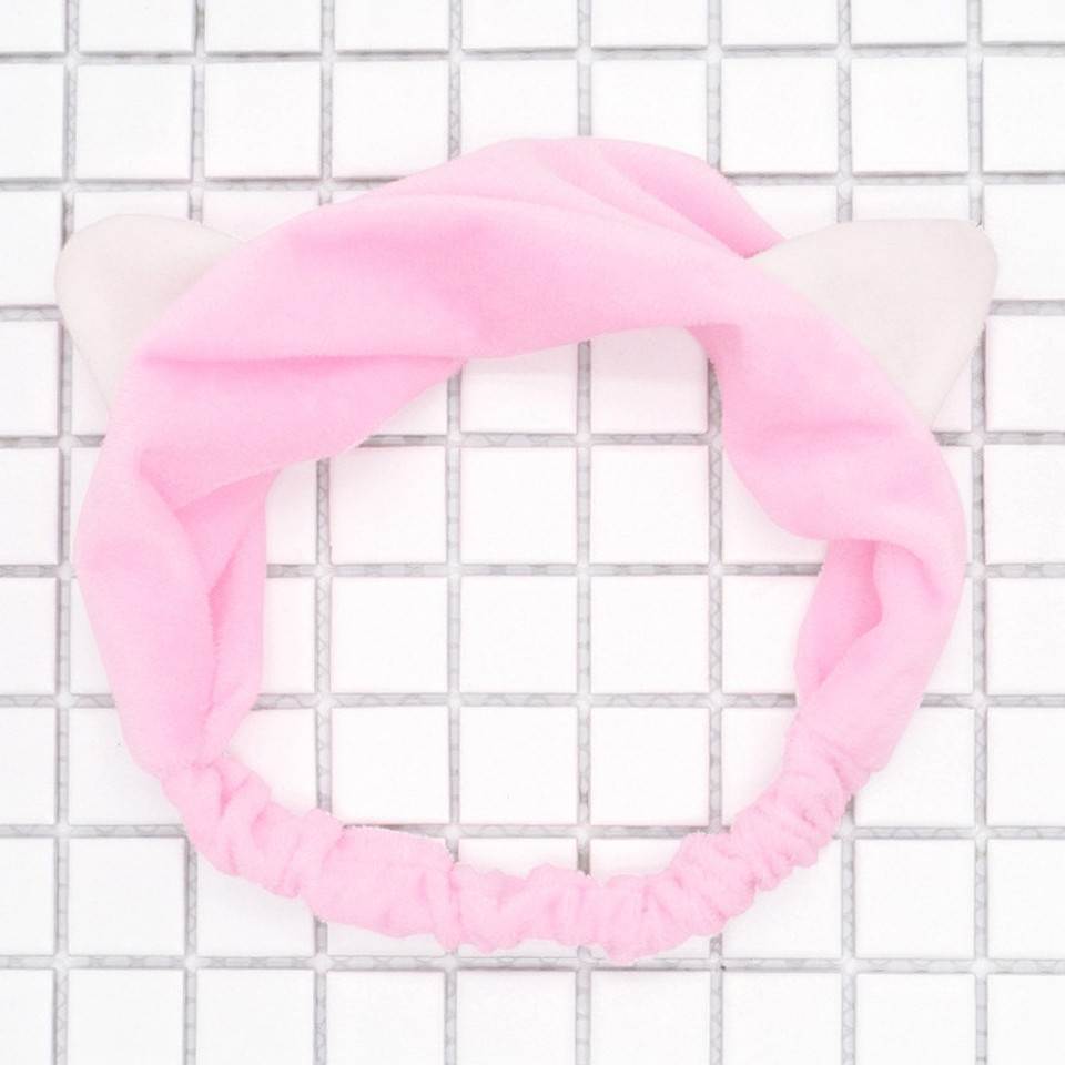 Soft Elastic Hair Band Plush Cat Ears Headband Animal Ear Turban ...