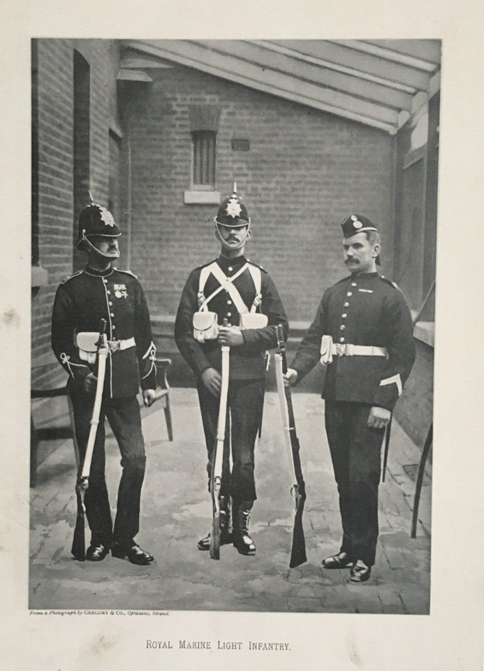 Royal Marine Light Infantry The British Army - Antique Print 1893 | eBay