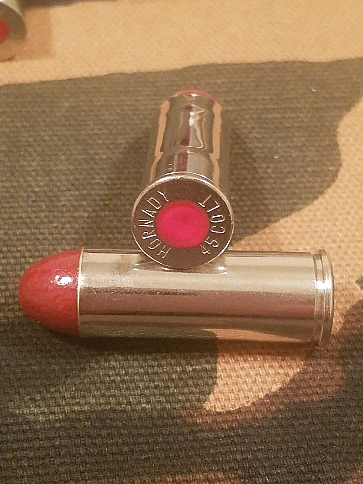 45 LONG COLT SNAP CAPS SET OF 6, RED AND NICKEL, REAL WEIGHT!!! 45LC 45 ...