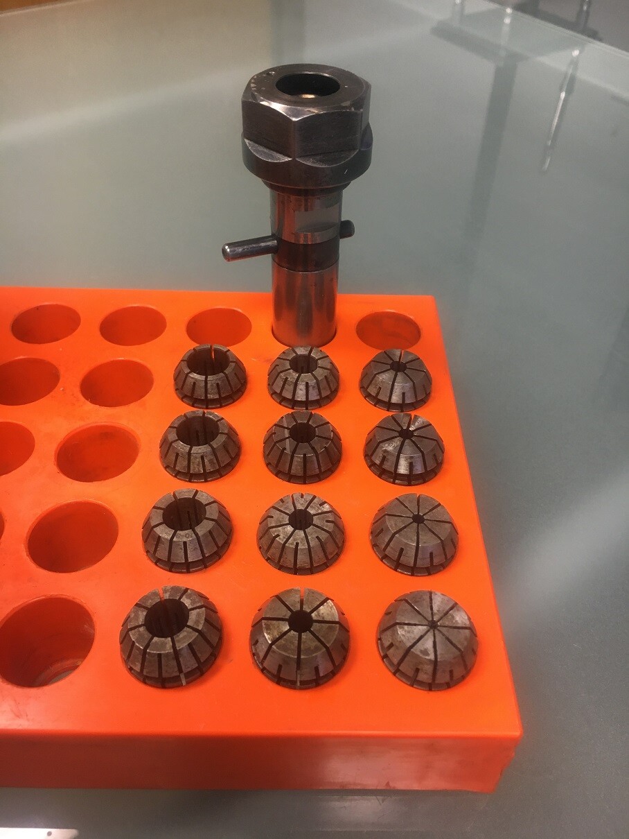 System 3R Mini Collet Holder Kit w/12 pcs. ER20 Collets 3R-311.2-00 EDM ...