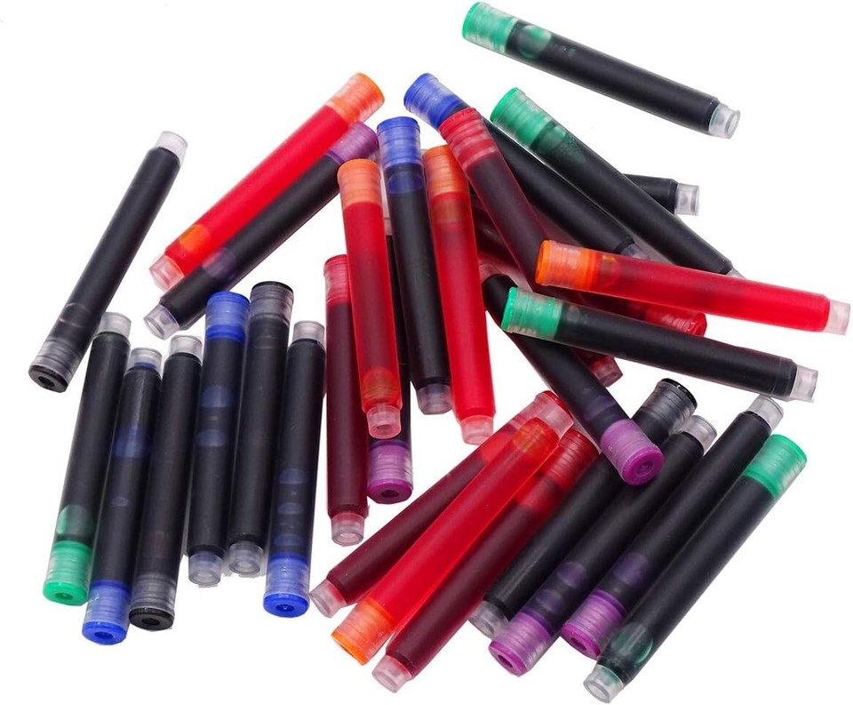 Fountain Pen Ink Cartridges Refill Set - High-Quality, Smooth Flow - 30 ...