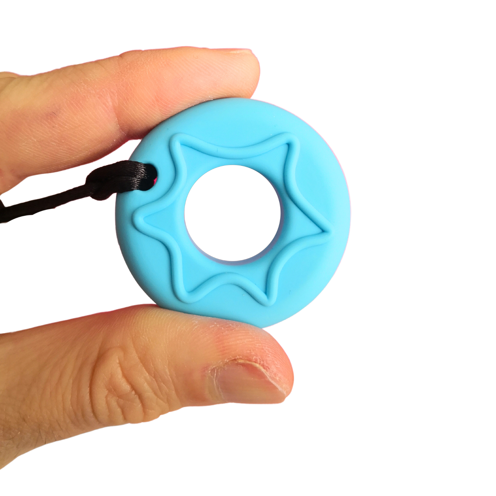 Chewy Doughnut Chewelry Necklace Sensory Biting Aid Chew Toy Kids ...