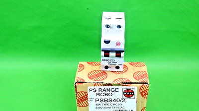 Wylex Rcbo C40 30MA PSBS40/2 230V 40A TYPE C RCBO TYPE AC | eBay UK