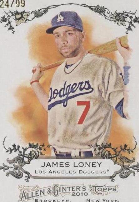 2010 Topps Allen & Ginter's - Rip Cards James Loney #RIP-RC35 /99 for ...