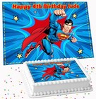 SUPERMAN BIRTHDAY PERSONALISED BIRTHDAY PARTY ICING COSTCO CAKE TOPPER ...