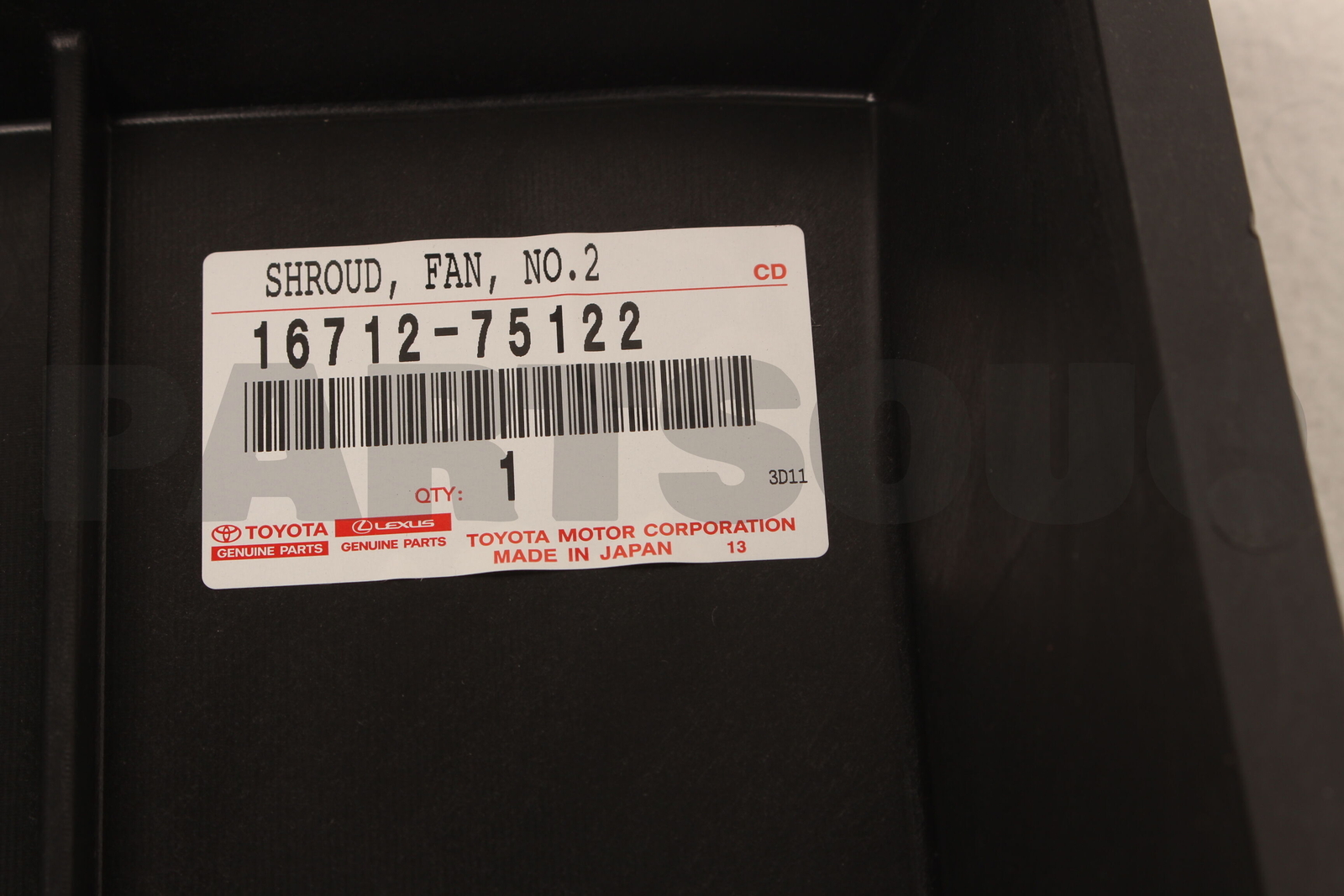 1671275122 Genuine Toyota SHROUD, FAN, NO.2 16712-75122 | eBay