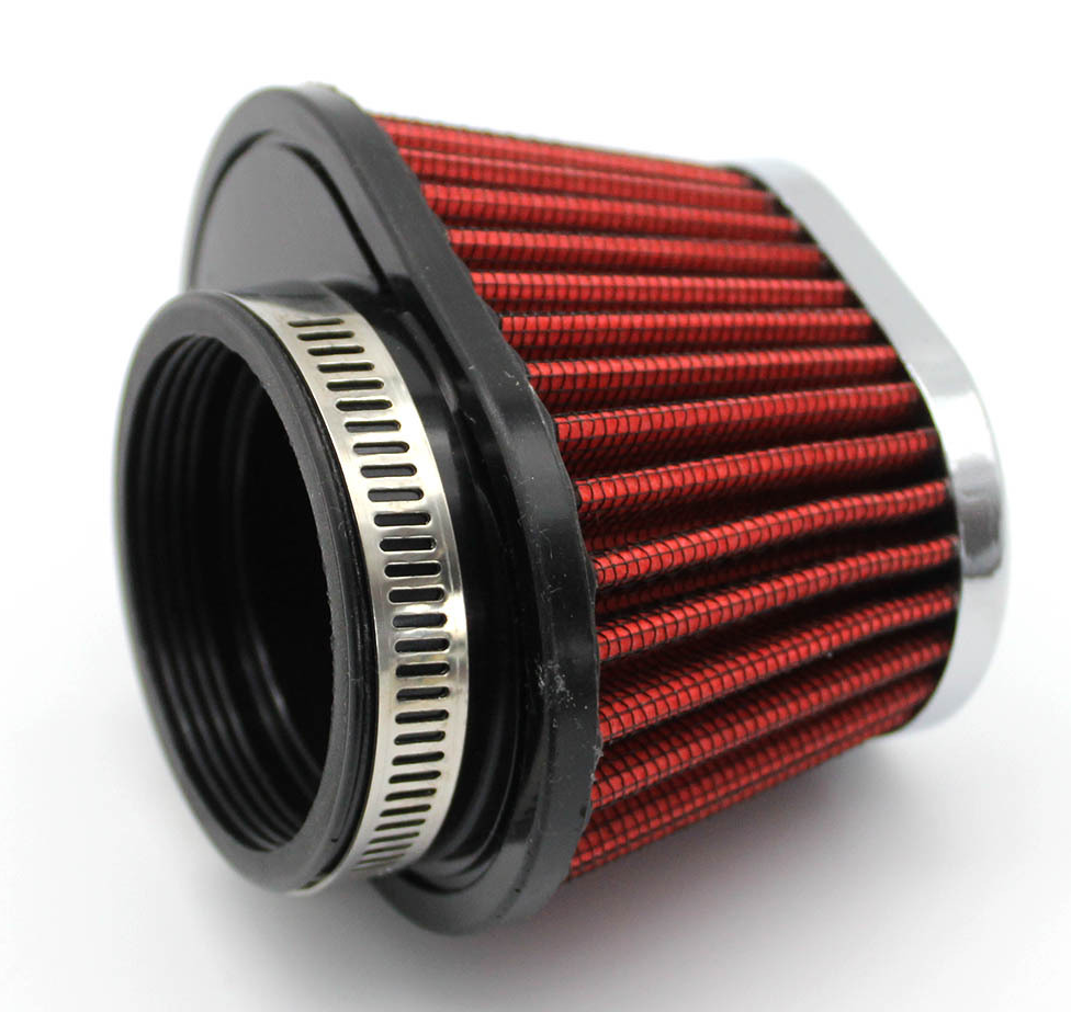 1*Red Motorcycle Oval Pod Engine Air Filter Cleaner 55mm/2.17" Washable ...