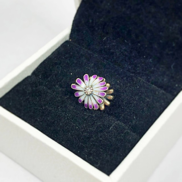 Genuine PANDORA Purple Daisy Charm - 798775C02 for sale online | eBay