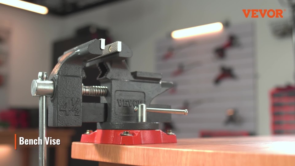 VEVOR 4.5" Engineer Vice w/ Anvil and Swivel Base Workshop Heavy Duty ...
