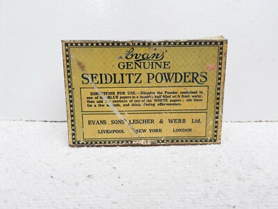 1930 Vintage Evans Sons Lescher Webb Ltd Seidlitz Powder Tin Box ...