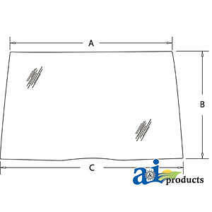 Front Windshield Glass New 190032A5: fits Case IH CX100 CX50 Cx70 CX80 ...