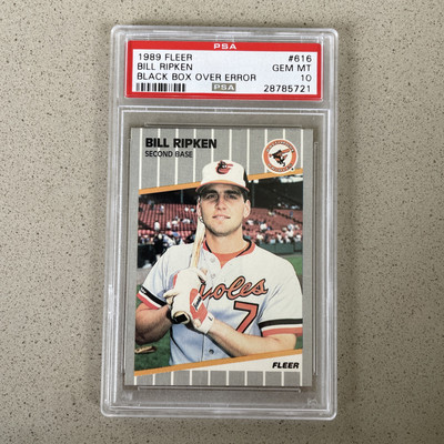 1989 Fleer Bill Ripken FF Error Black Box #616 PSA 10 | eBay