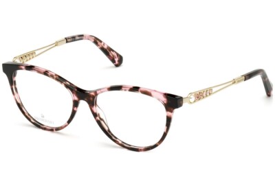 Swarovski SK5341 55A Brown Havana Cat Eye Plastic Eyeglasses Frame 52 ...