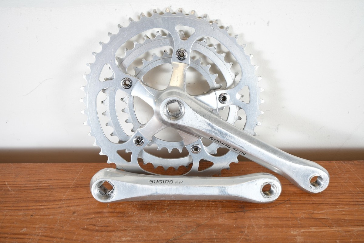 SUGINO AP110 CRANKSET 175mm 48/38/28T Triple Vintage Cranks SUGINO AP110 CRANKSET 175mm 48/38/28T Triple Vintage Cranks