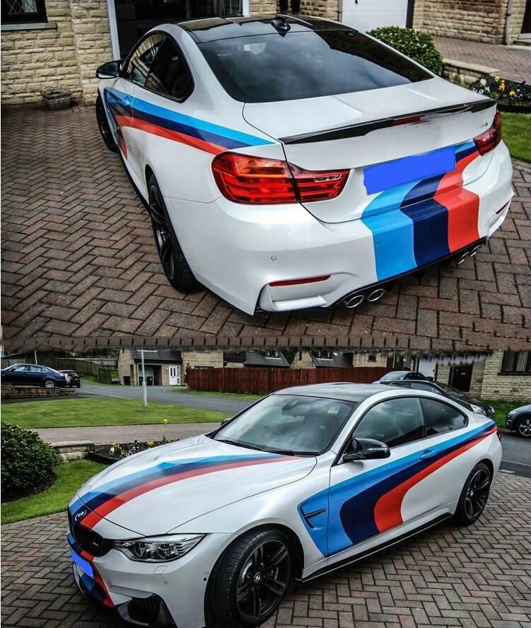 BMW M4 M5 Graphics Tricolor M Performance Sticker | Vinyl | Glossy ...