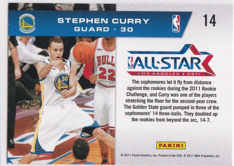 STEPHEN CURRY ROOKIE Panini Update Basketball Challenge Card STEPH ...